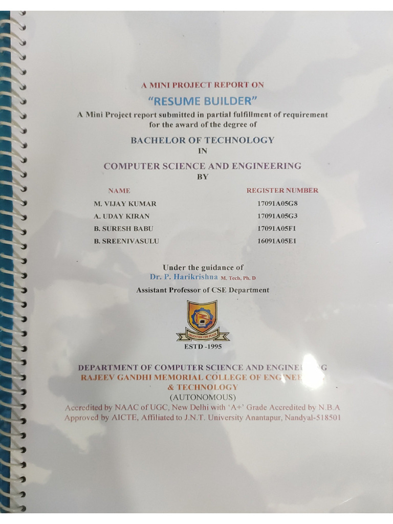 2020-21-Cse-Resume Builder-4 | PDF