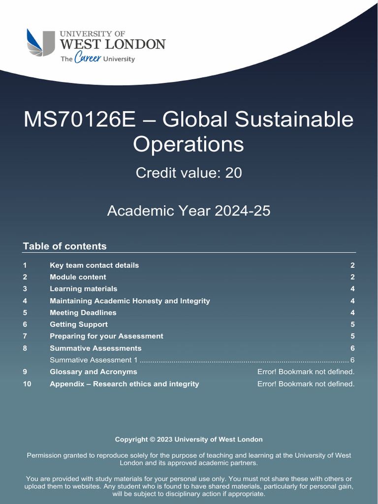 Global Sustainable AY23-24 | PDF | Educational Assessment | Sustainability