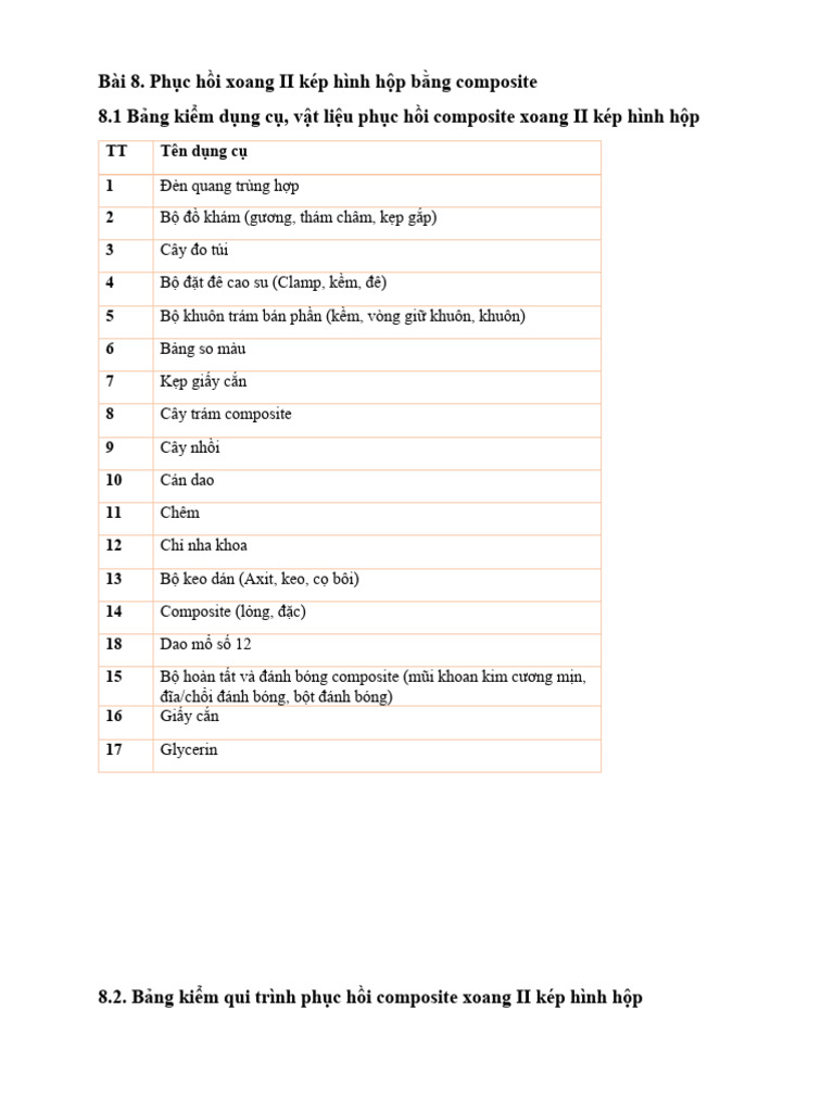 Bài 8. PH C H I Composite Xoang II Kép Hình H P | PDF