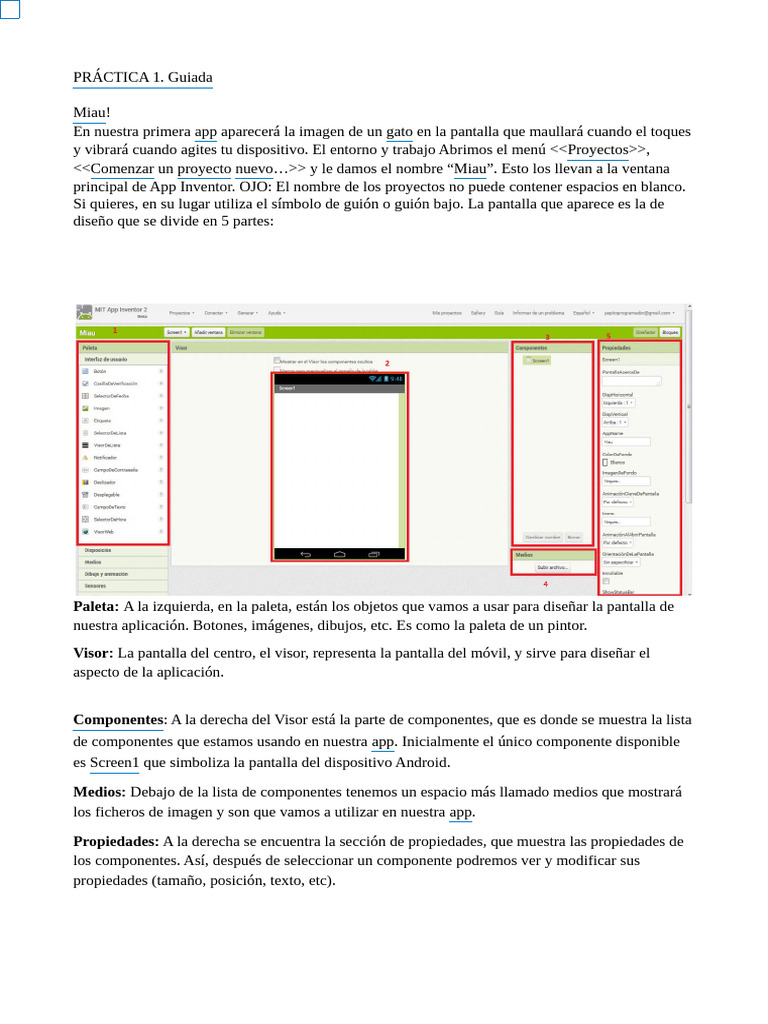 Práctica1. Guiada | PDF | Aplicación movil | Ventana (informática)