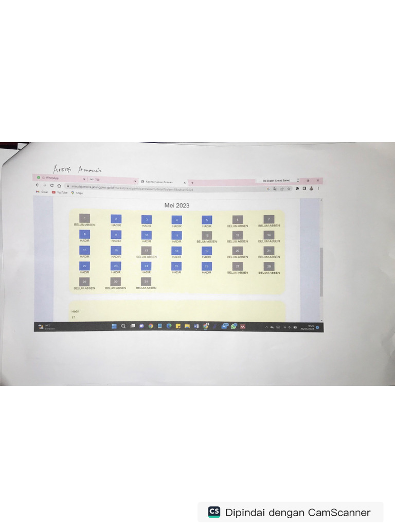 Contoh Absensi | PDF