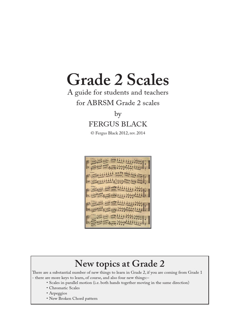 abrsm-piano-scales-grade-2-guide | PDF | Scale (Music) | Chord (Music)