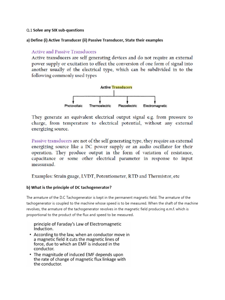 Model_Ans | PDF | Inductor | Piezoelectricity