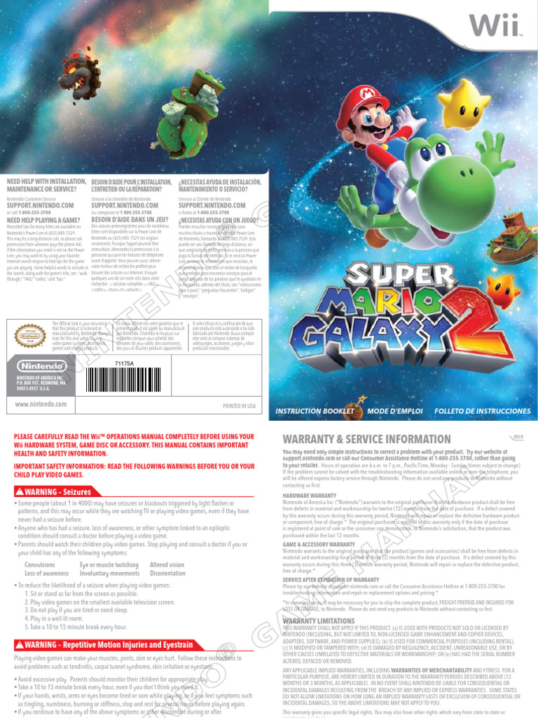 Wii Super Mario Galaxy2 Eng | Download Free PDF | Wii | Mario