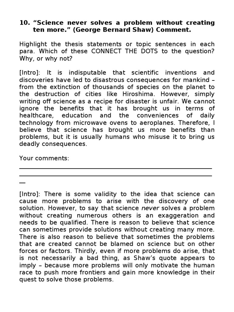 Science - Ten More Problems | PDF | Critical Thinking | Scientific Method