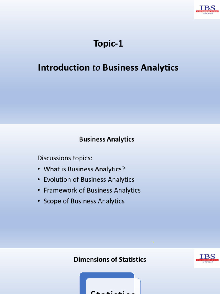 BA1 - PPTs Merged | PDF | Analytics | Statistics