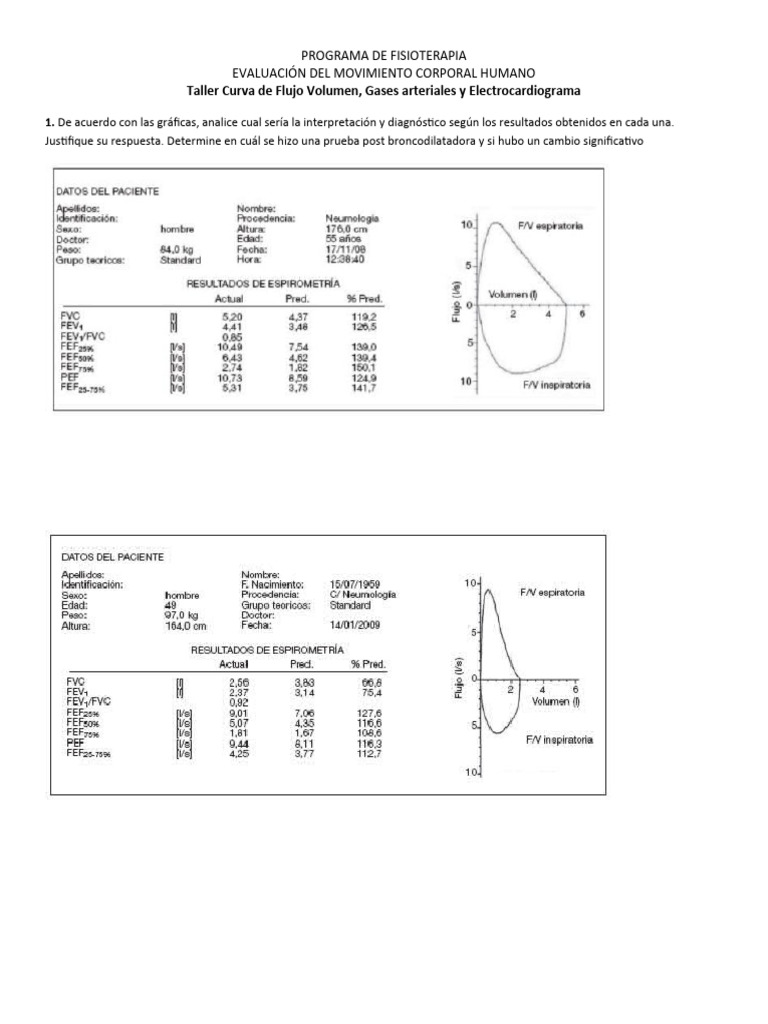 Taller CFV, Gases y ECG 2024 | PDF | Salud y bienestar | Ciencia y ...