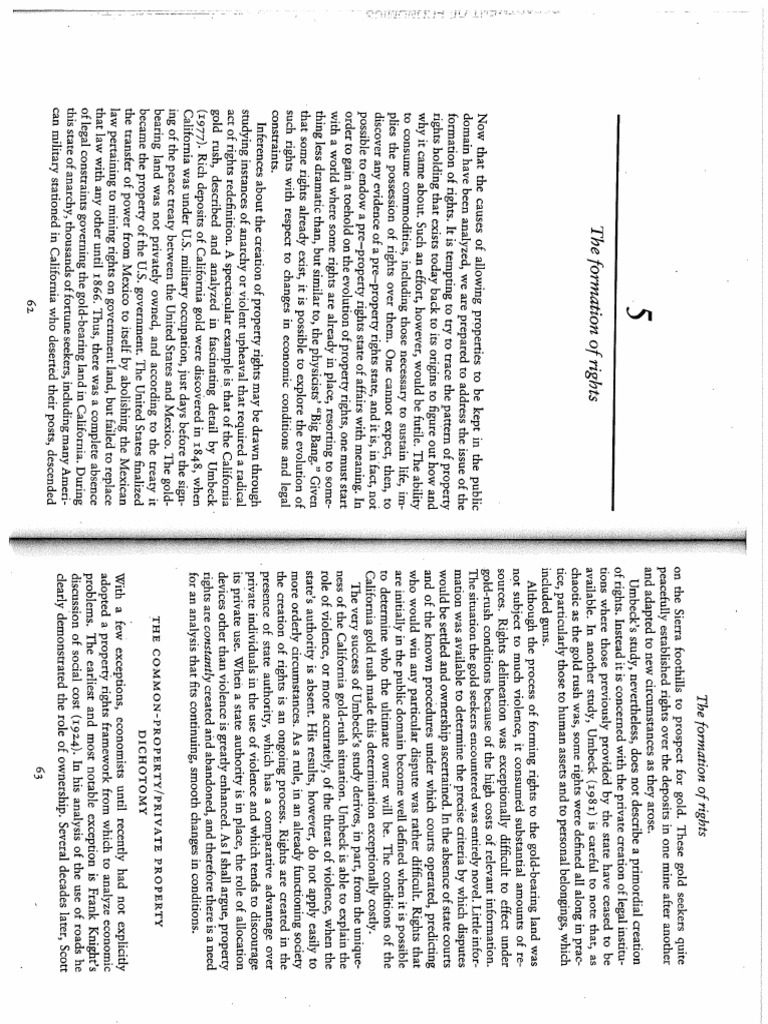 5 Formation of Property Rights | PDF