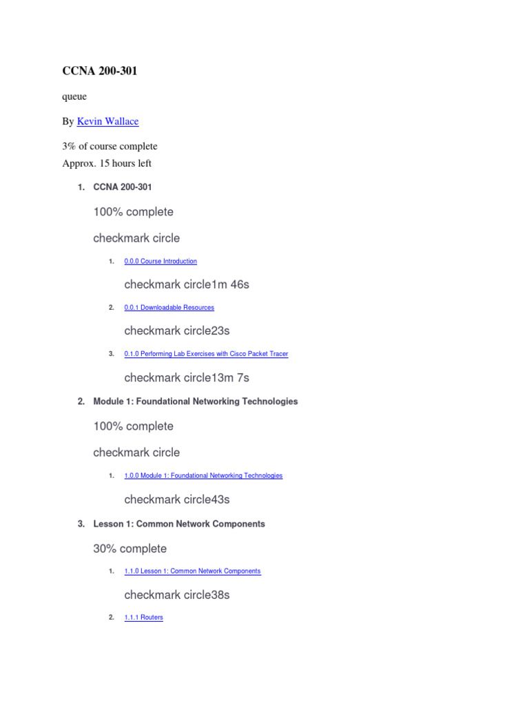 CCNA 200-301 Contents | Download Free PDF | I Pv6 | Computer Network
