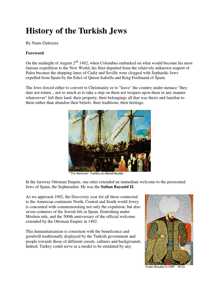 History of The Turkish Jews | PDF | Jews | Sephardi Jews