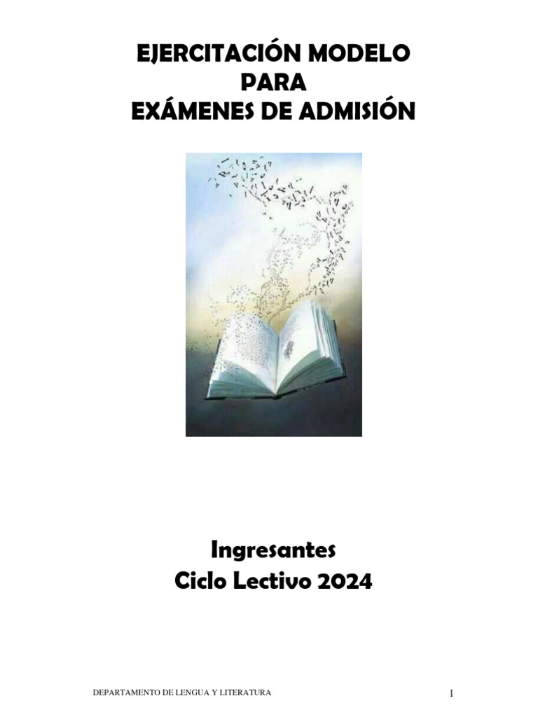 Ejercicios de Lengua para Exámenes 2024 | PDF | Asunto (gramática ...