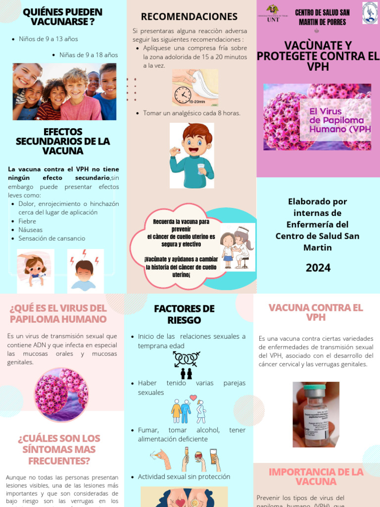 Tríptico VPH | PDF | Ciencias de la Salud | Medicina