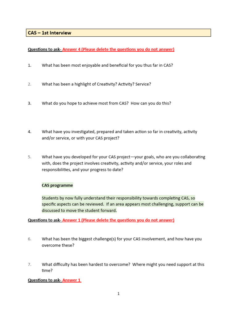 CAS Interview 1 | PDF | Business | Art
