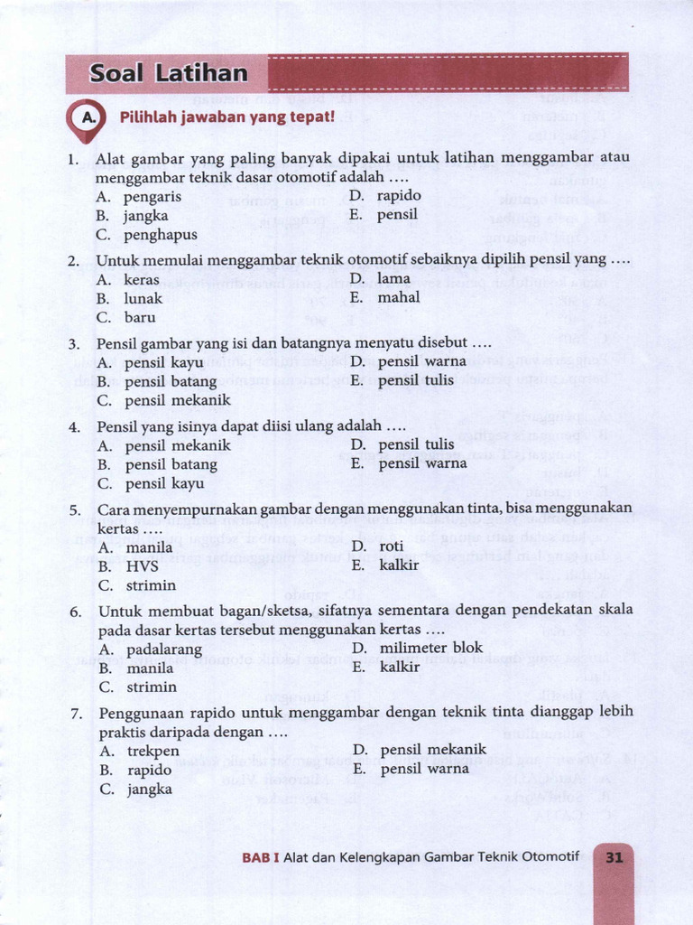 Soal Alat Dan Kelengkapan Gto | PDF
