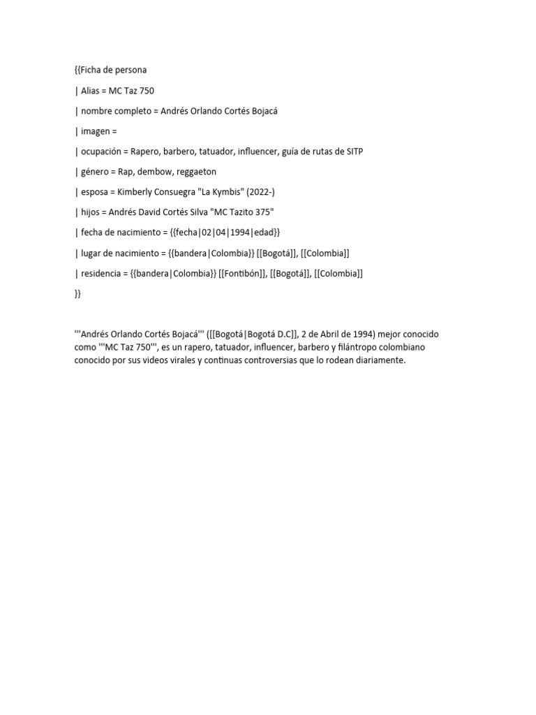 MC Taz 750: Rapero e Influencer | PDF