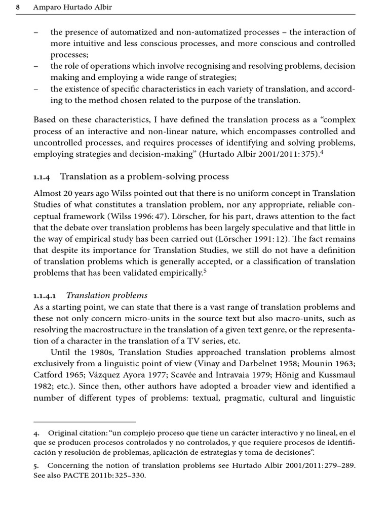 PACTE Group - Translation As A Problem-Solving Process | PDF ...