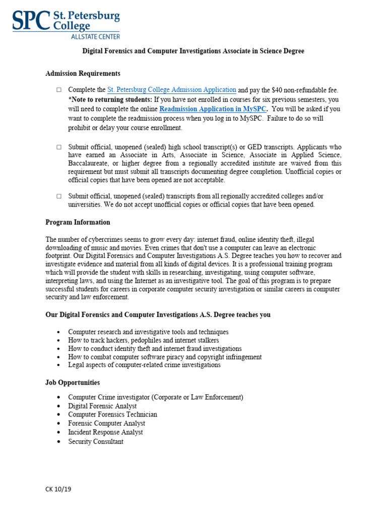 Digital Forensics A.S. Degree Guide | PDF | Computer Forensics | Cybercrime