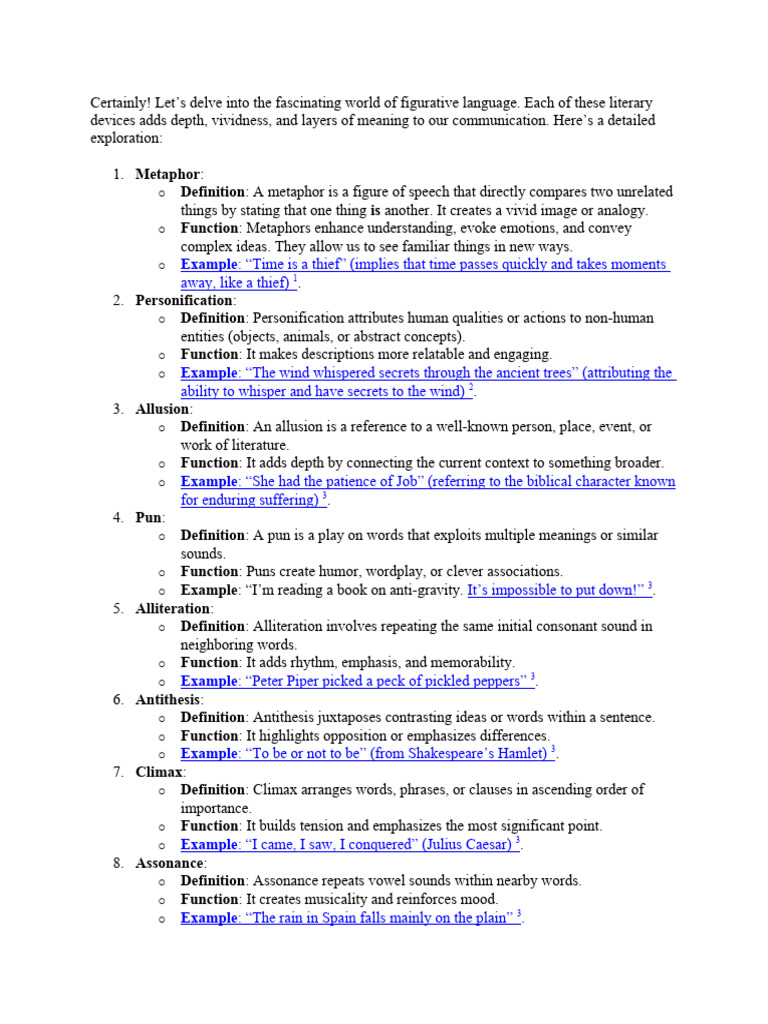 Definition and Function of Figurative Language | PDF | Metaphor | Word