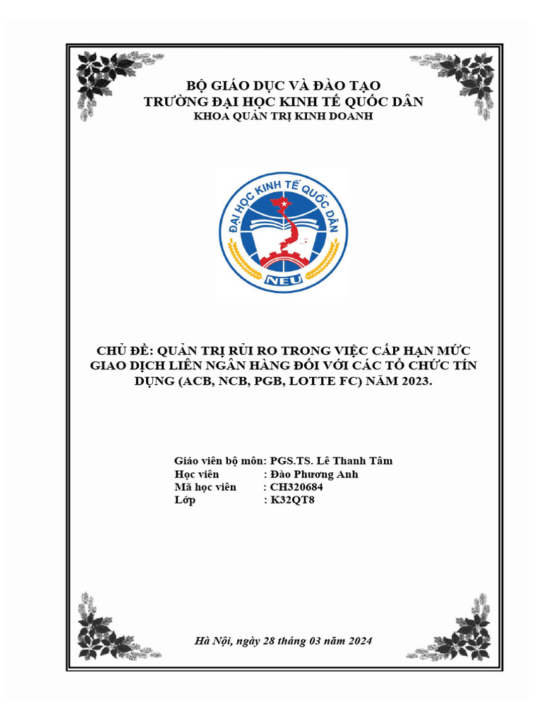 CH320684 - Đào Phương Anh - K32QT8 - BTCN | PDF