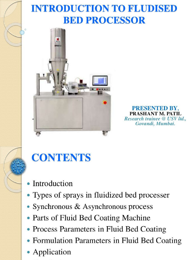 Fluid Bed Processor GPCG | PDF