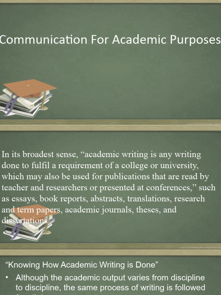 Communication For Academic Purposes | PDF