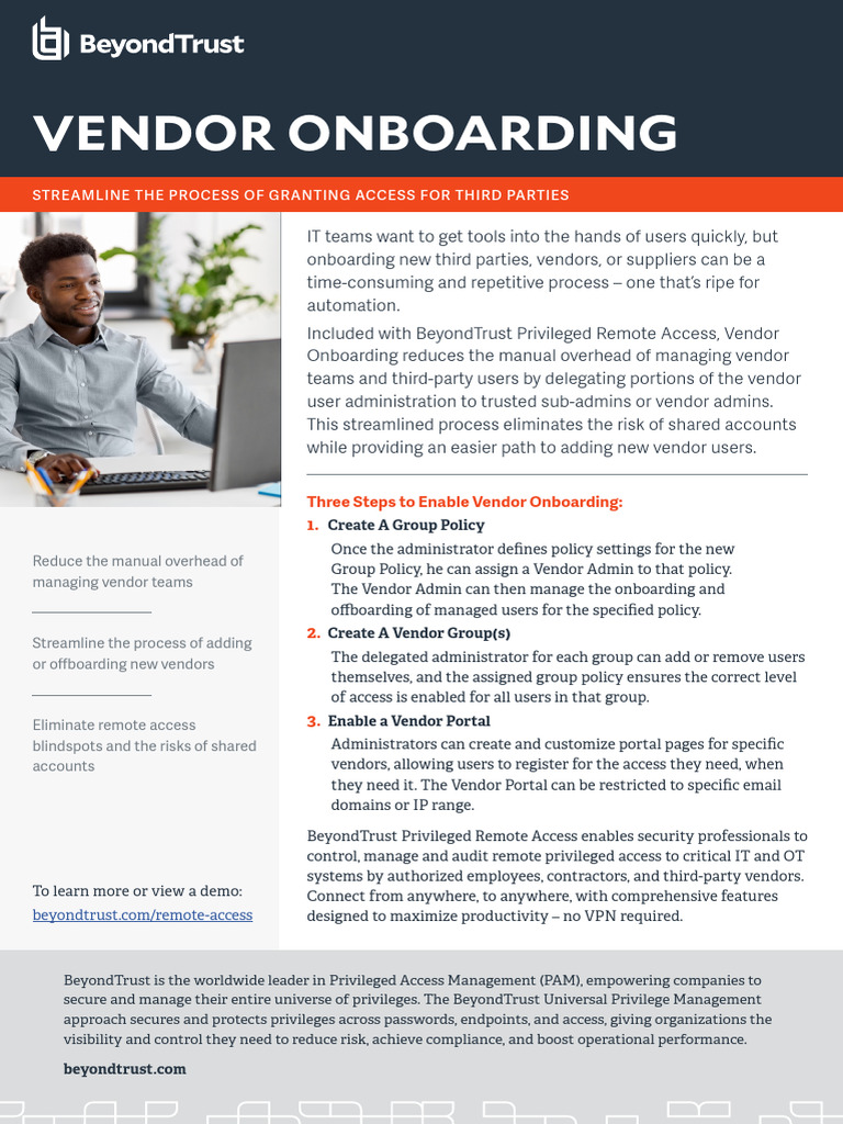 Vendor Onboarding Simplified | PDF | Group Policy | Computer Security