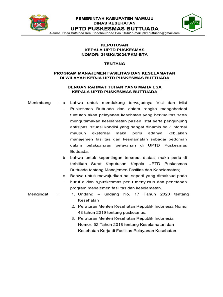 SK MFK 2024 | PDF | Bisnis | Teknologi & Rekayasa