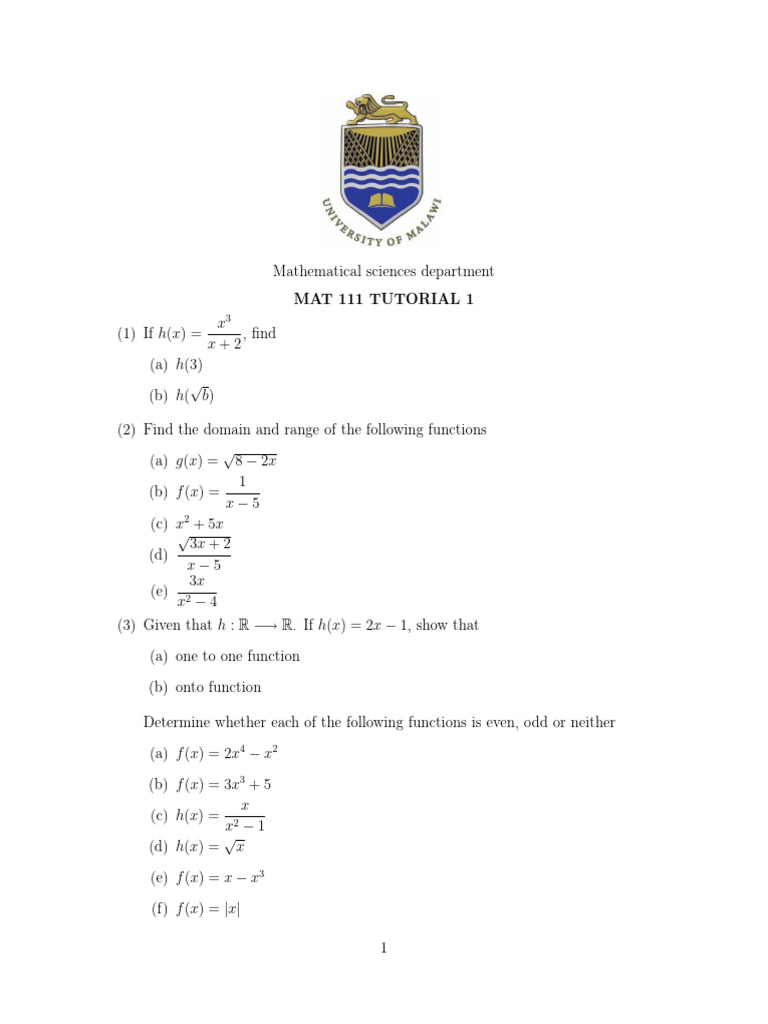 Mat 111 | PDF | Mathematical Relations | Combinatorics