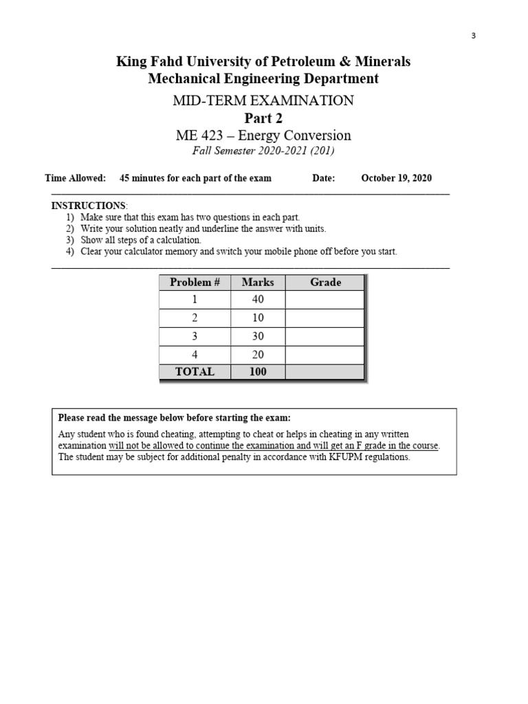 Mid-201 Part2 | PDF | Stoichiometry | Gas Turbine