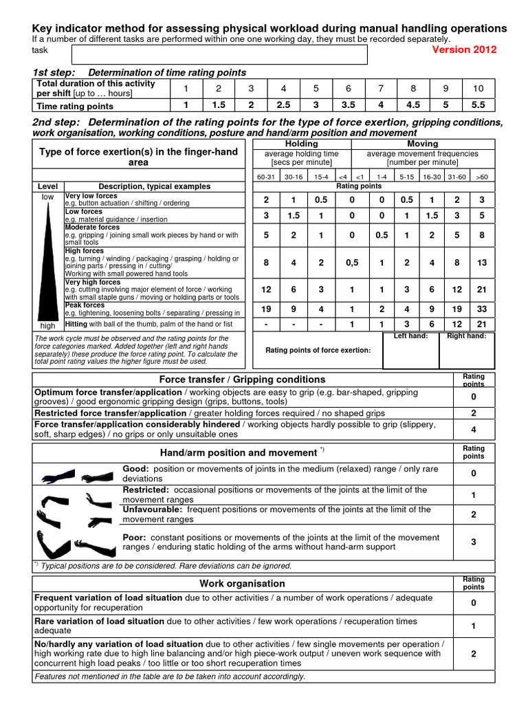 KIM - Key Indicator Method (Empurrar, Puxar, Elevar) | PDF | Force | Risk