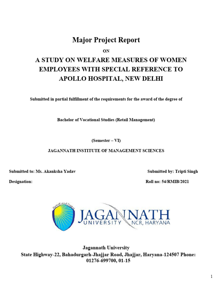 Tripti Project | Download Free PDF | Welfare | Health Care
