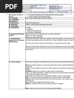 (LESSON PLAN) Parts of The Human Body and Their Functions | PDF ...