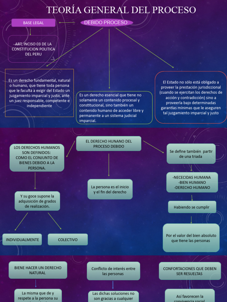 Teoría General Del Proceso Diapositiva | PDF | Debido al proceso | Ley Pública