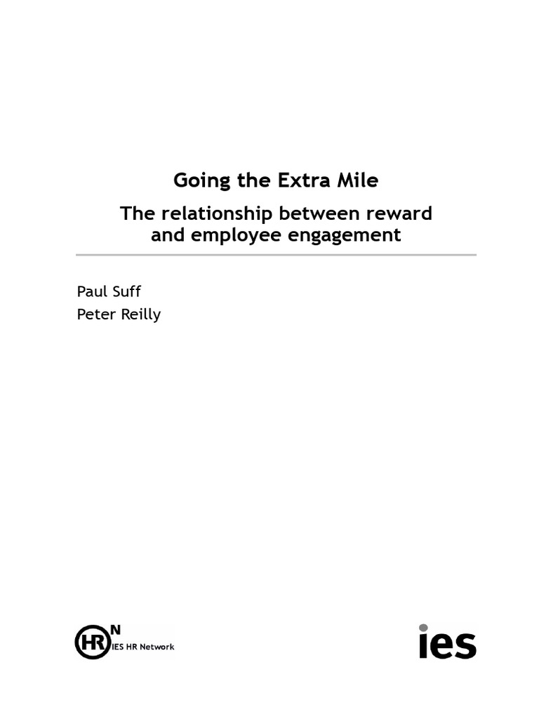 Going The Extra Mile | PDF | Employment | Job Satisfaction