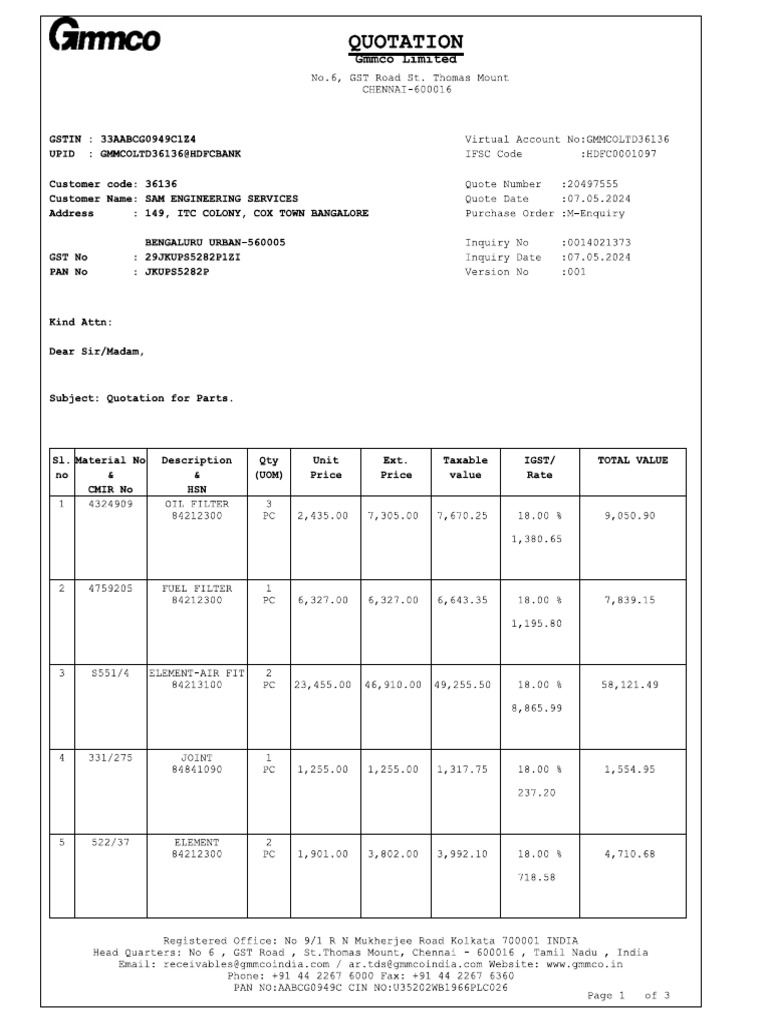 Sam Engineering | PDF