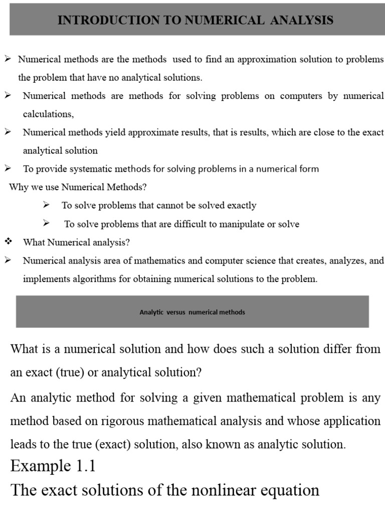 Introduction To Numerical Methods | Download Free PDF | Numerical ...