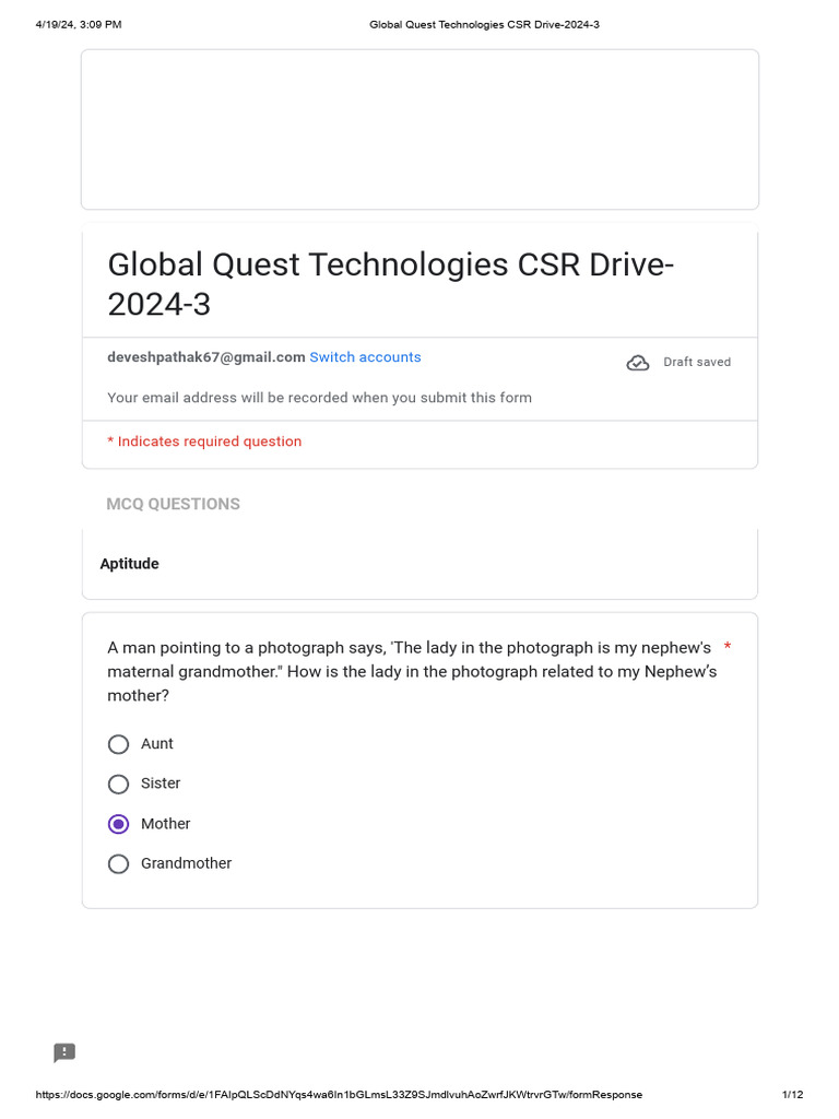 Global Quest Technologies CSR Drive-2024-3 | PDF Global Quest Technologies CSR Drive-2024-3 | PDF