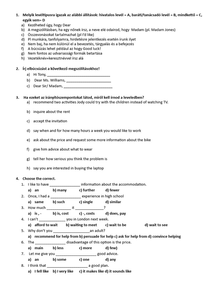 Íráskészség Szókincs Doga | PDF