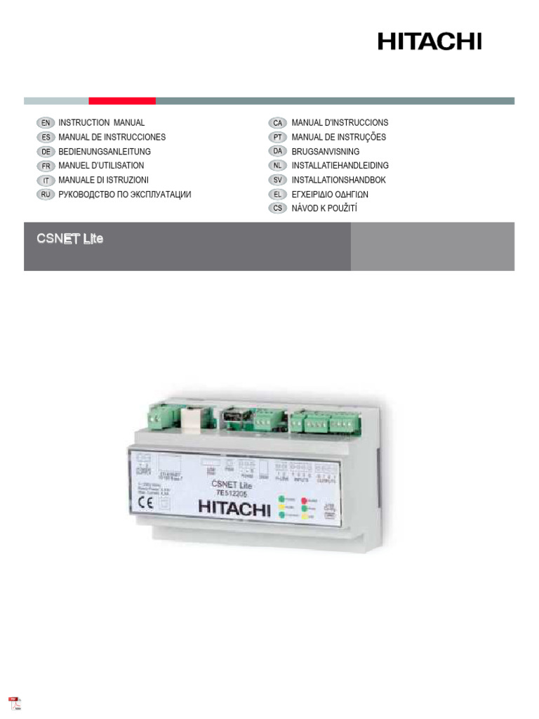 Hitachi Csnet Lite Configurator - Optim | PDF | Computers