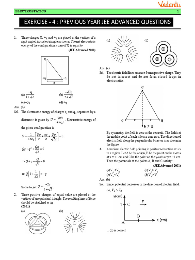 Electrostatic Ex 4 | PDF | Force | Electric Field