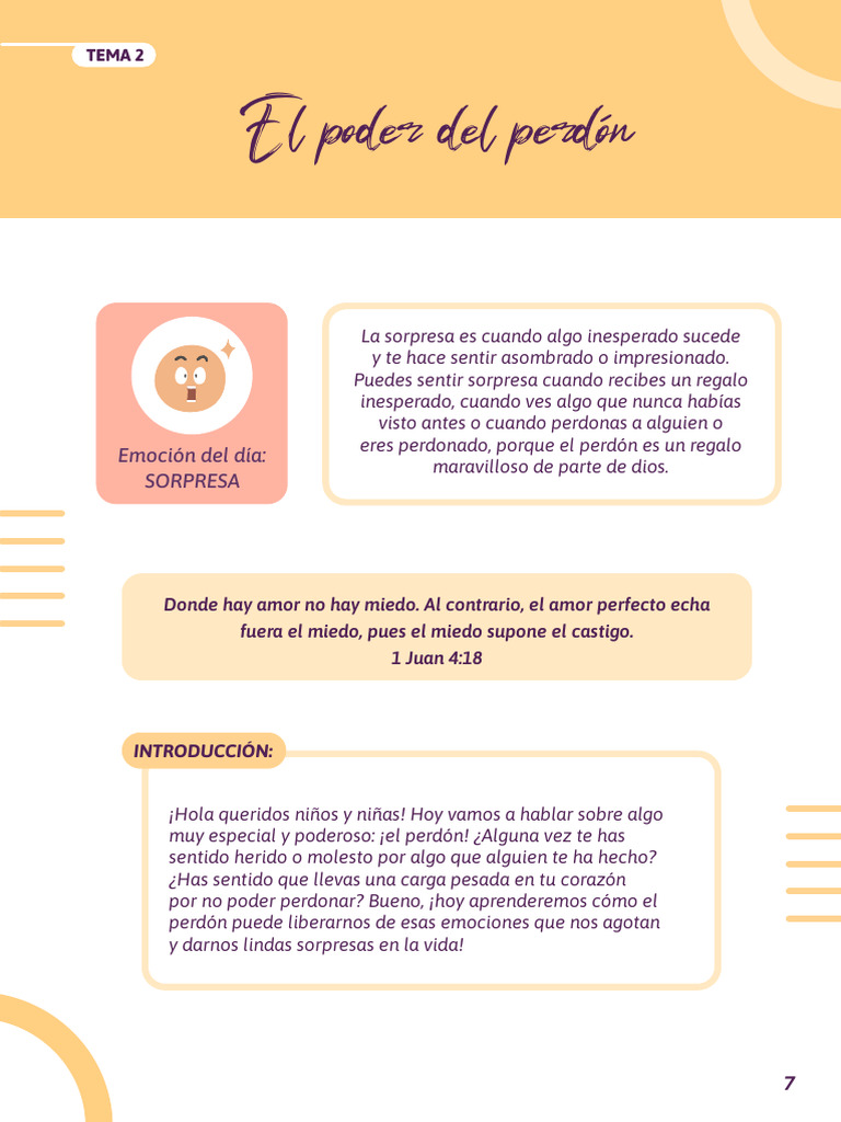 Tema 2 - Sorpresa - El Poder Del Perdon | PDF | Perdón | Amor
