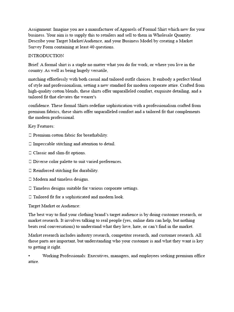 Market Research & Export Merchandising Assignment | PDF | Retail | Brand