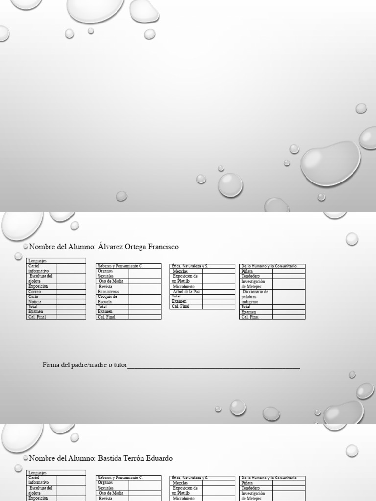 Evaluaciones Segundo Trimeste 3A | PDF | Ciencias de la Tierra ...