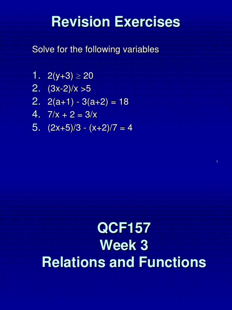 Week 3 Relations And Functions Pdf Function Mathematics Cartesian