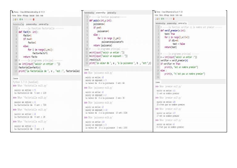 Correction Thonny | PDF