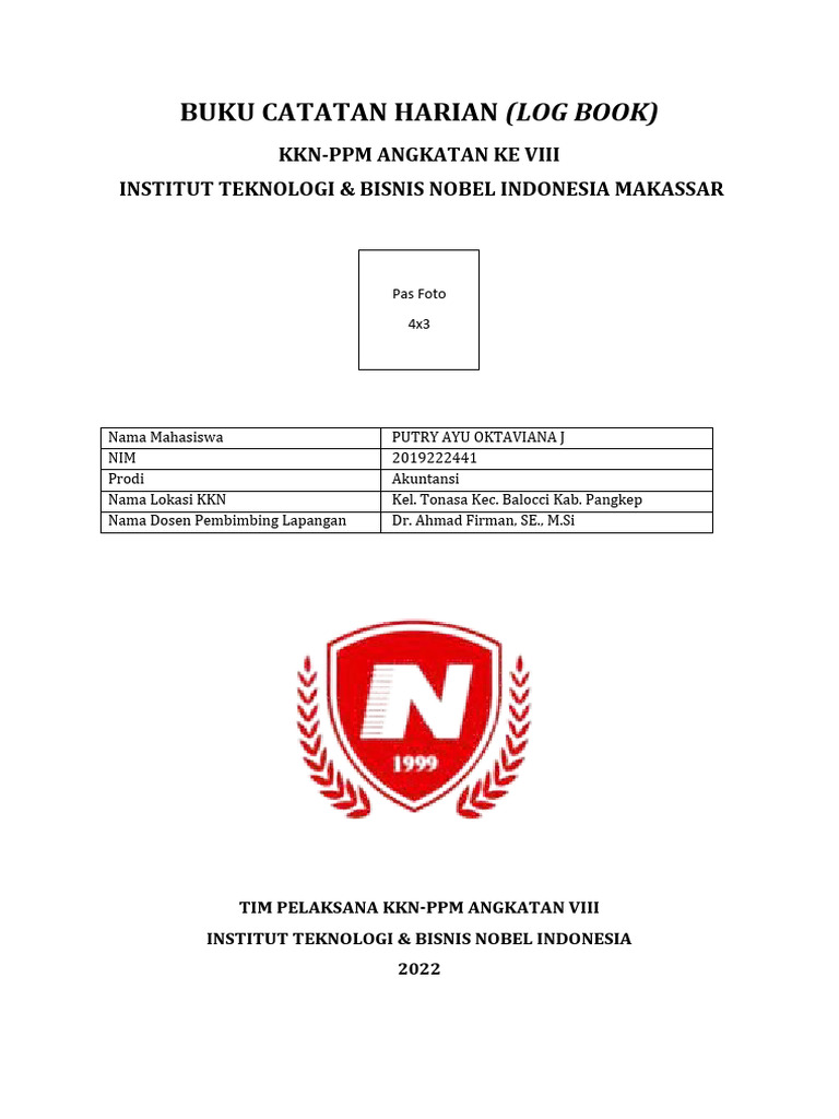Log Book KKN PPM ITB Nobel 2022 | PDF | Griya & Taman