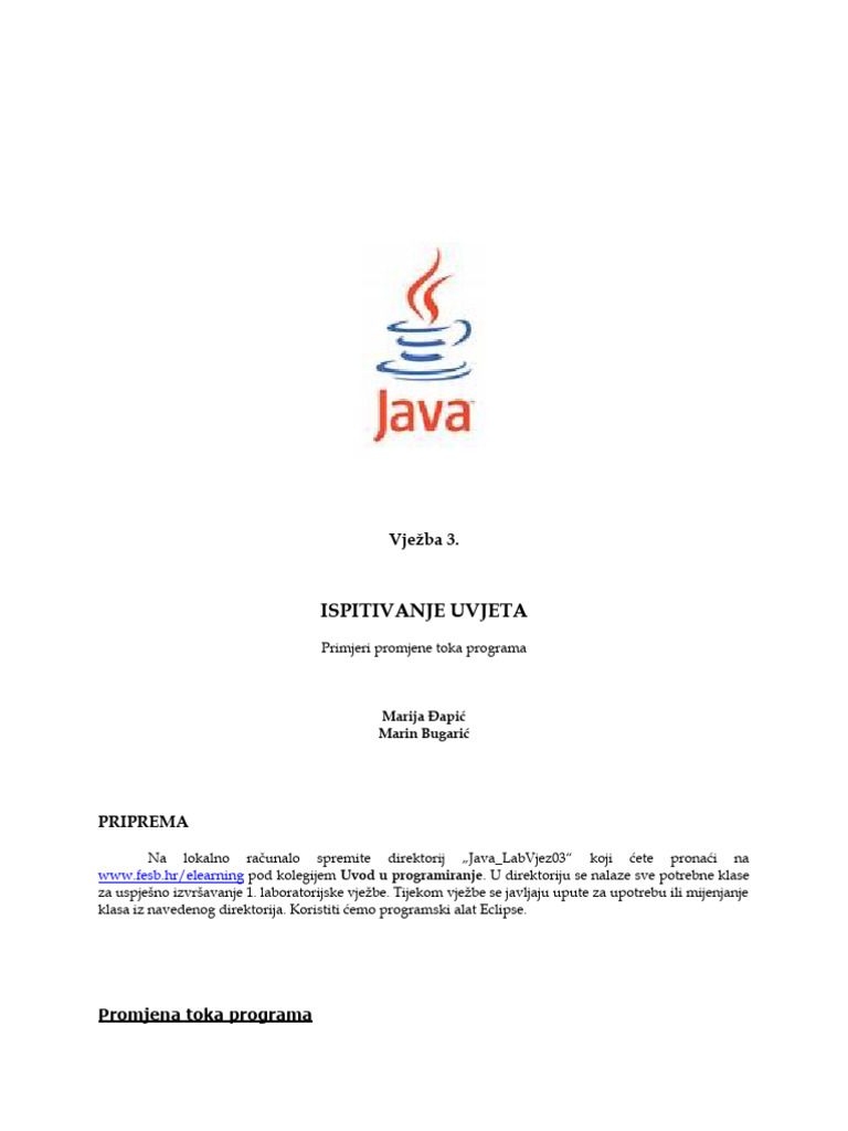 Java LabVjezba03 | PDF
