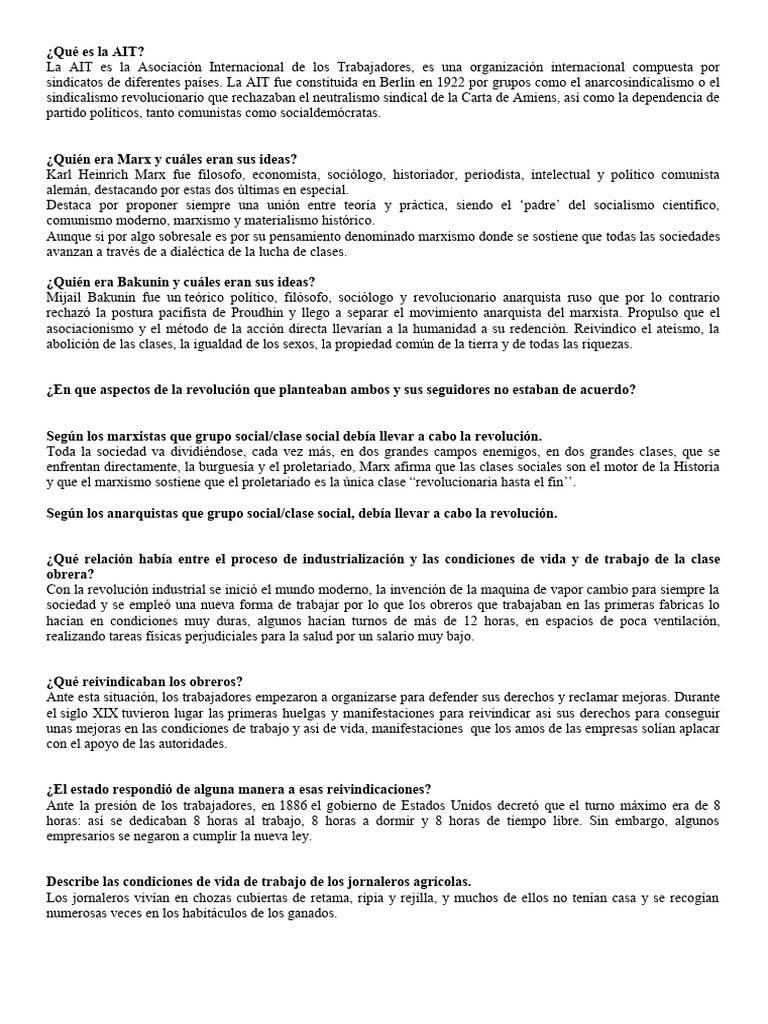Qué Es La AIT | PDF | marxismo | Karl Marx