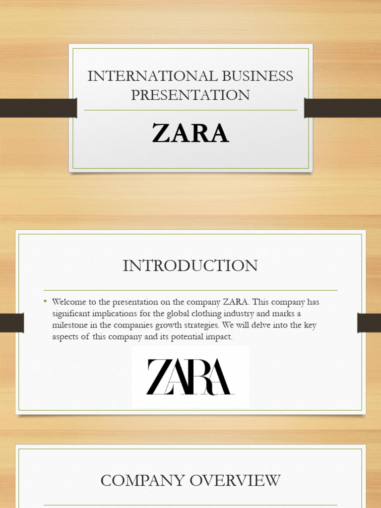International Business Presentation On Zara | PDF | Fashion | Business ...