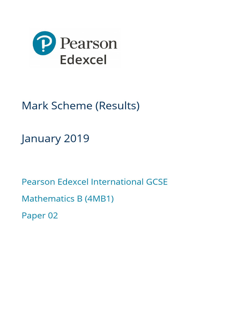 iGCSE B JANUARY 2019 PAPER 2 MS | PDF